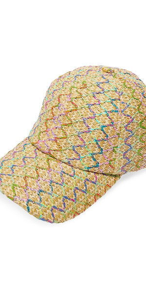 Lele Sadoughi - Women's Mermaid Ranbow Raffia Baseball Cap