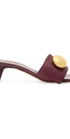 LOEWE - Women's Pebble 45MM Leather Slides