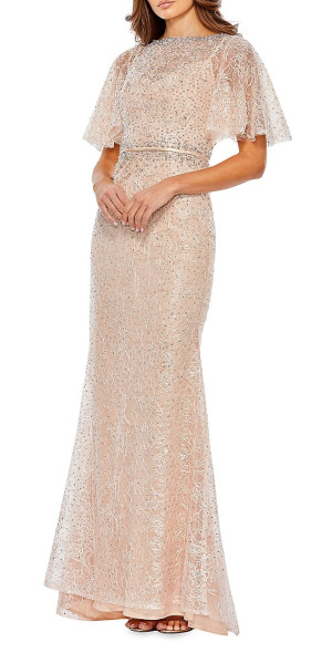 Mac Duggal - Women's Embellished Butterfly-Sleeve Column Gown