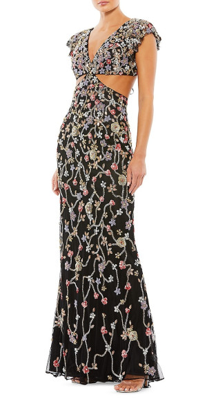 Mac Duggal - Women's Ieena Beaded Cutout Gown
