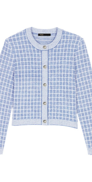 Maje - Women's Checked Cardigan