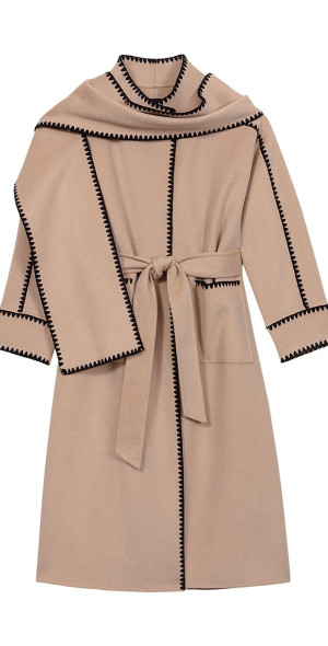 Maje - Women's Two-Tone Double-sided Coat