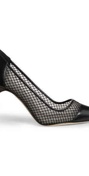 Manolo Blahnik - Women's Capcour 90MM Leather & Mesh Pumps