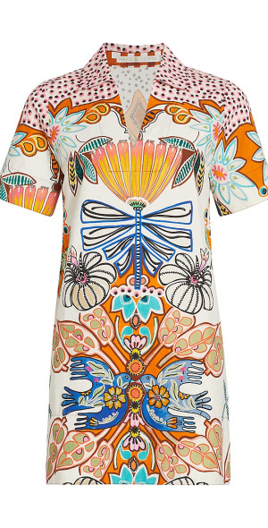 Marie Oliver - Women's Dede Graphic Linen-Blend Shift Dress