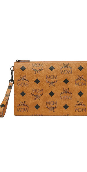 MCM - Women's Medium Aren Maxi Monogram Visetos Pouch