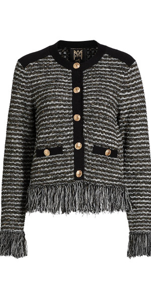 Milly - Women's Fringe Tweed Jacket
