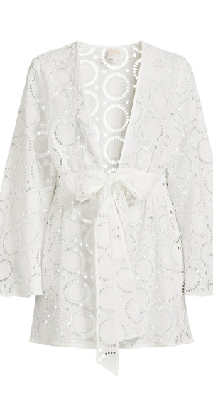 Milly - Women's Jessie Eyelet Cotton Cover-Up Minidress