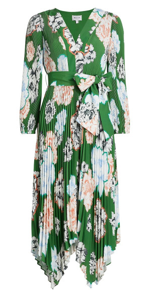 Milly - Women's Liora Floral Pleated Midi-Dress