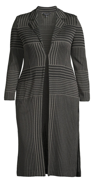Ming Wang - Women's Long Jacquard-Knit Coat