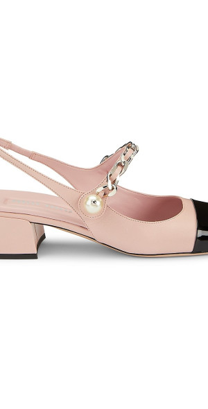 Miu Miu - Women's Leather Mary Jane Slingback Pumps