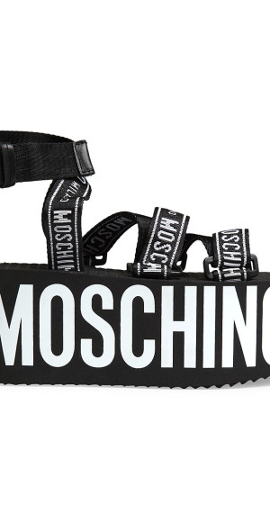 Moschino - Women's Leather & Textile Wedges