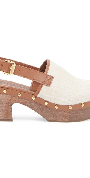 Moschino - Women's Logo Jacquard Slingback Clogs