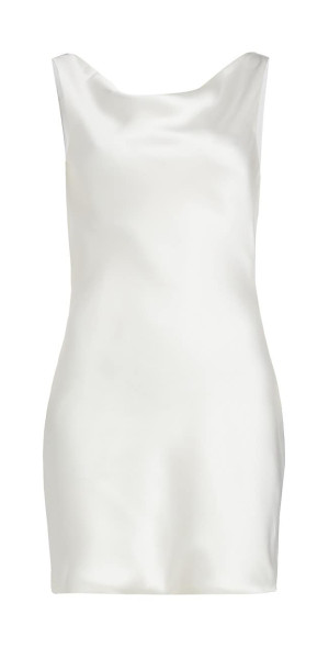 Norma Kamali - Women's Maria Satin Cowl Neck Minidress