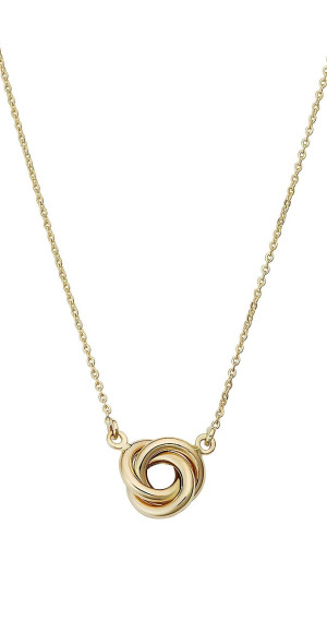 Oradina - Women's 14K Yellow Solid Gold Kiss Me Pendant Necklace