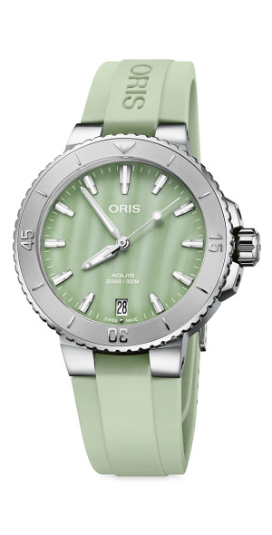 Oris - Women's Aquis Stainless Steel, Mother-Of-Pearl & Rubber Watch