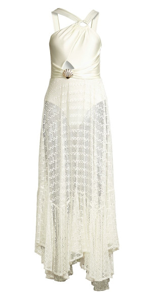 PatBO - Women's Asymmetric Netted Maxi Dress