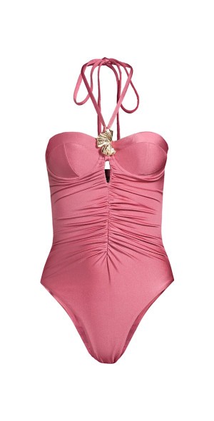 PatBO - Women's Seashell Halter One-Piece Swimsuit