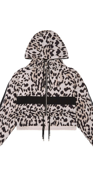 P.E Nation - Women's Man Down Leopard-Print Cropped Jacket