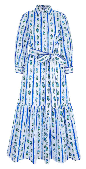 Pink City Prints - Women's Margot Dress Buta Border