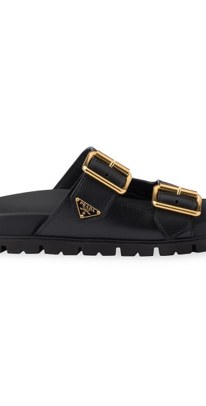 Prada - Leather Strap Slides