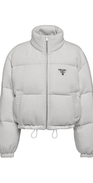 Prada - Women's Boxy Wool And Cashmere Knit Puffer Jacket
