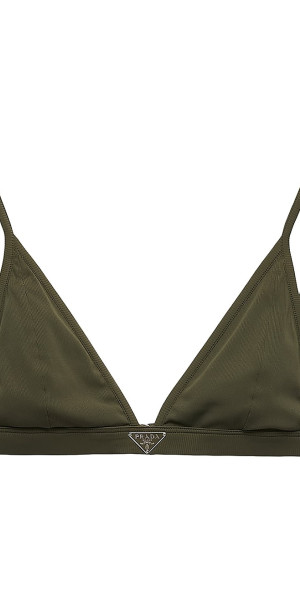 Prada - Women's Ribbed Knit Bralette Bikini Top