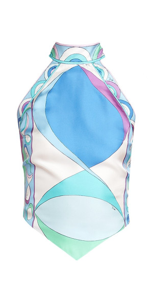 Pucci - Women's Very Vivara Silk Twill Halter Top
