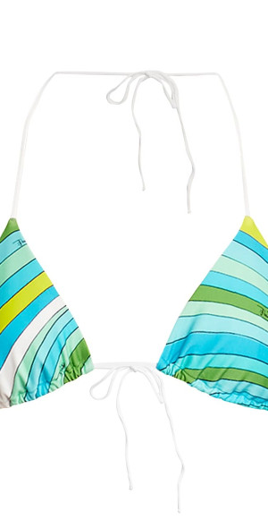 Pucci - Women's Very Vivara Striped Triangle Bikini Top