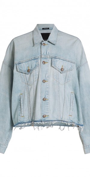 R13 - Women's Oversized Cut-Off Trucker Jacket