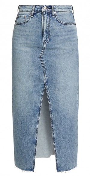 rag & bone - Women's Clara Five-Pocket Midi-Skirt