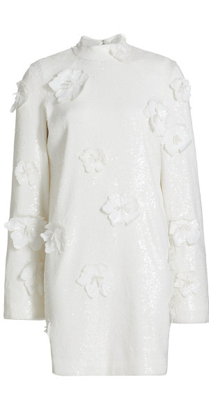 Rotate Birger Christensen - Women's Sequin Floral-Embellished Minidress
