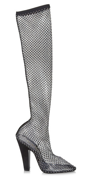 Saint Laurent - Women's Koller Rhinestone Mesh Boots