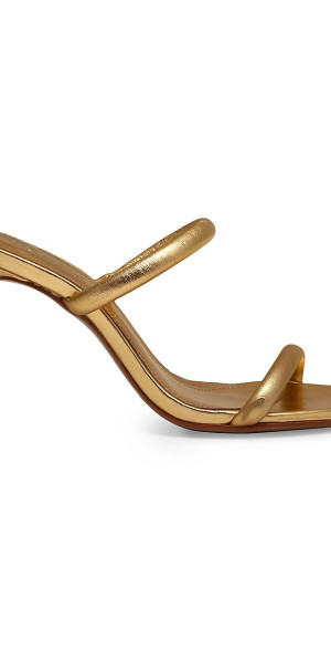 Schutz - Women's Taliah 100MM Metallic Leather Sandals