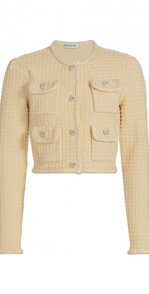 Self-Portrait - Women's Textured Knit Jacket