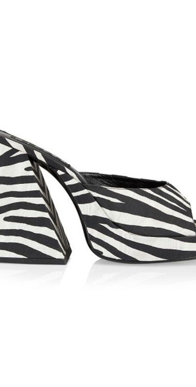 Simon Miller - Women's Slice Zebra Platform Slide-On Sandals