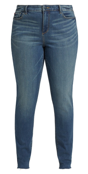 Slink Jeans - Women's High-Rise Faded Fray-Hem Stretch Skinny Jeans