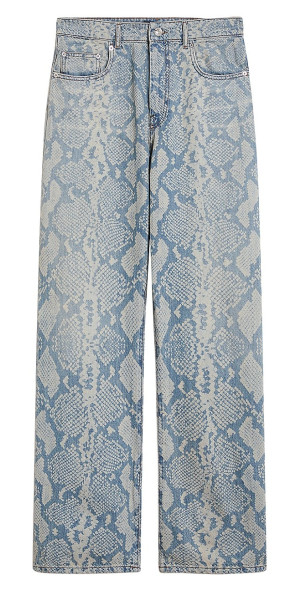 Sportmax - Women's Snakeskin Wide-Leg Jeans