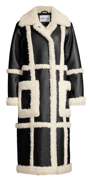 Stand Studio - Women's Patrice Faux Leather & Faux Shearling Coat