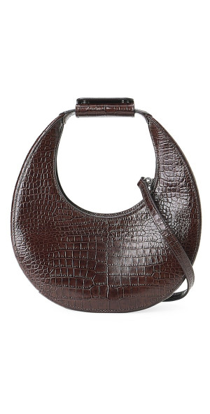 Staud - Women's Mini Crocodile-Embossed Leather Moon Bag