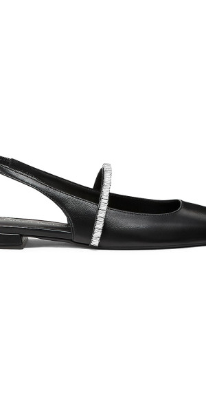 Stuart Weitzman - Women's Stefanie Leather Slingback Flats