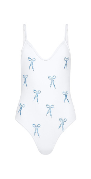 Tabacaru Swim - Women's Lauren Embroidered Bows Swimsuit