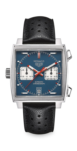 TAG Heuer - Monaco 39MM Calibre 11 Stainless Steel & Perforated Black ...