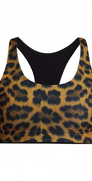 Terez - Women's Reversible Leopard-Print Sports Bra