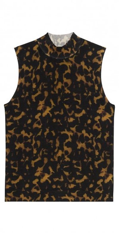 tortoise shell print top