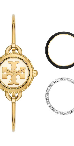 Tory Burch - Women's Miller Goldtone Interchangeable Bezel Bangle Watch