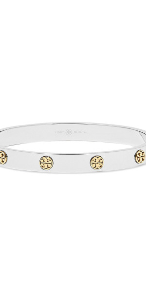 Tory Burch - Women's Miller Stud Two-Tone Stainless Steel Hinge Bracelet
