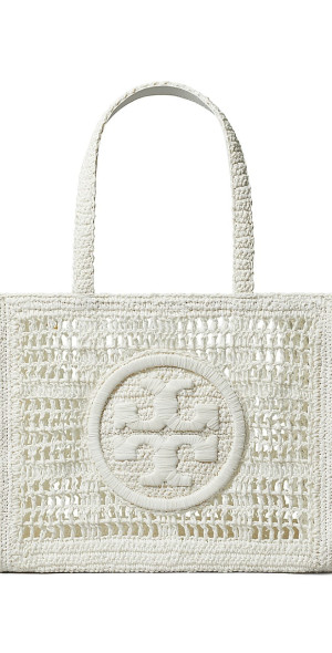 Tory Burch - Women's Small Ella Crochet Straw Tote Bag