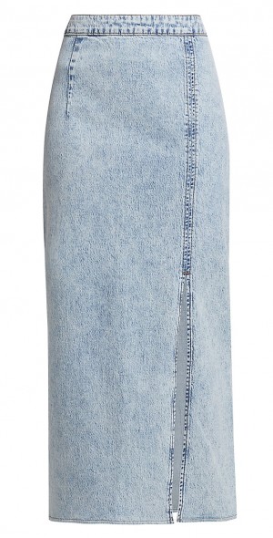 Triarchy - Women's Ms. Madison Acid-Washed Denim Maxi Skirt