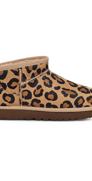 UGG - Women's Classic Ultra Mini Leopard-Print Calf Hair Boots