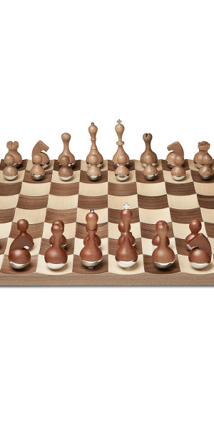 Umbra - Wobble Walnut Chess Set